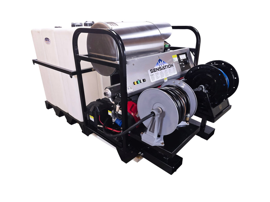 Hydro Max Tank Skid-TSSG640HA-300 (300 gallon) 5.5gpm@3600psi-Hot Wate
